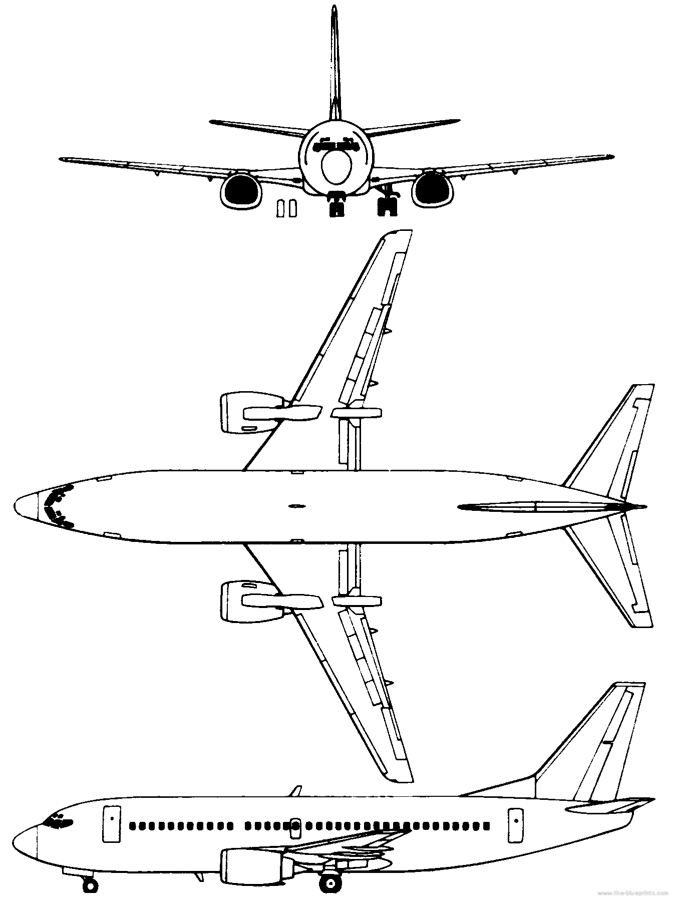 1984 Boeing 737 300 Blueprints Free Outlines