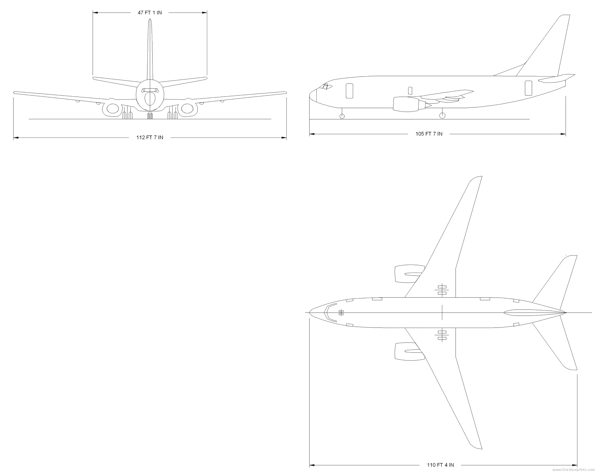 1997 Boeing 737 700 Blueprints Free Outlines
