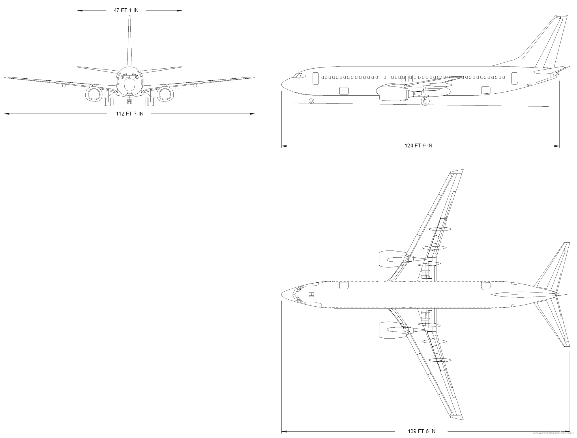 1997 Boeing 737 800 Blueprints Free Outlines