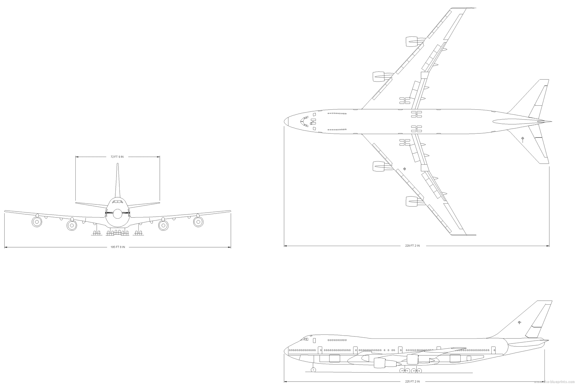 Boeing 747 200 Dimensions