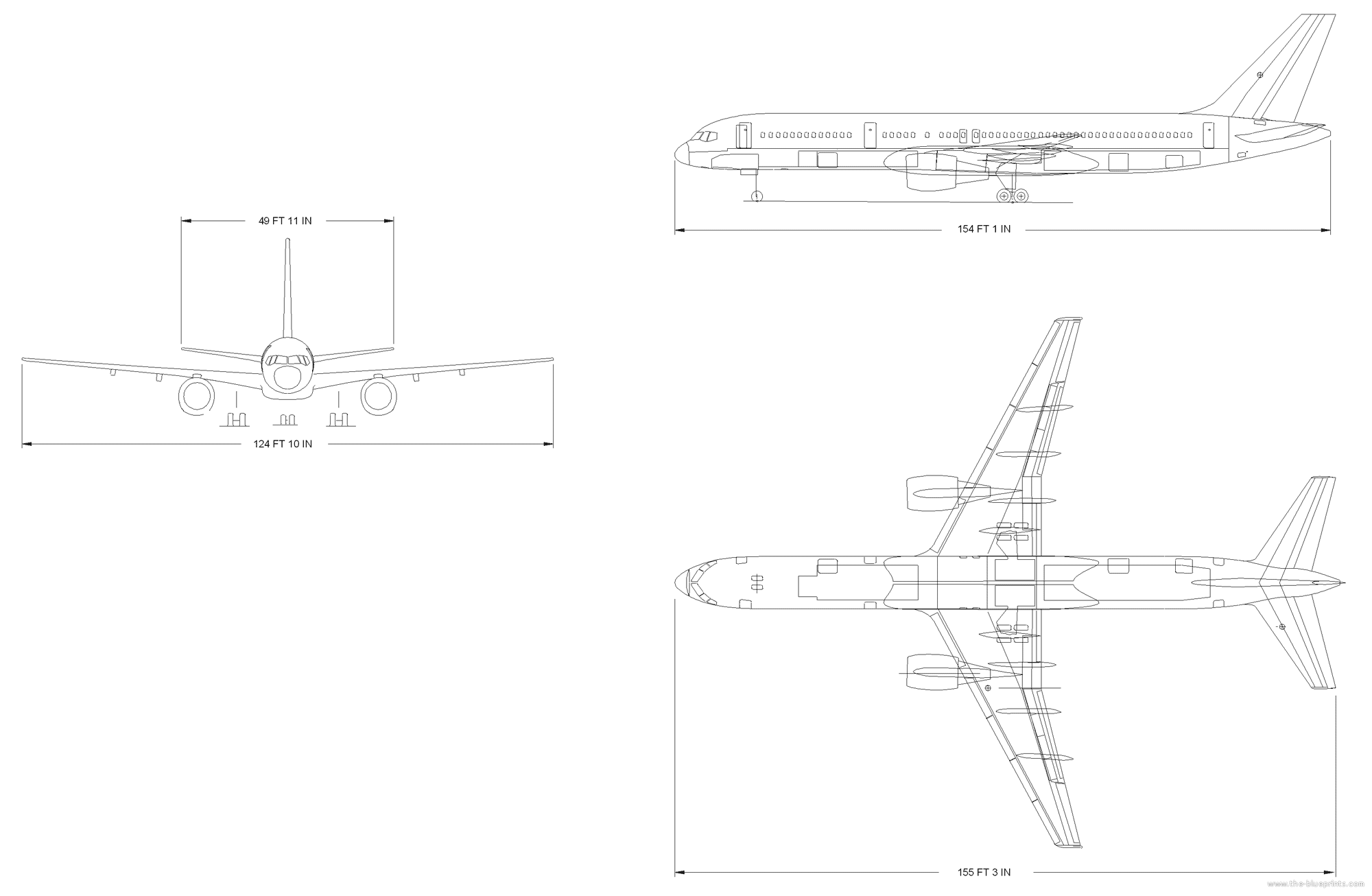 Boeing 757 200 Blueprints Free Outlines Boeing 757 200 Blueprints Free Outlines