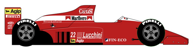 1990 Other Dallara F190 Ford DFZ Formula blueprints free - Outlines