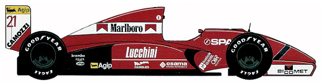 1992 Other Dallara F192 Ferrari Formula blueprints free - Outlines